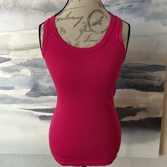 Nike | Tops | Nike Hot Pink Racerback Dri Fit Athletic Ribbed Tank ...